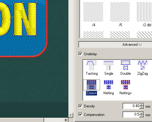 DRAWings Plus Demo A : Basic Stitch Parameters Control